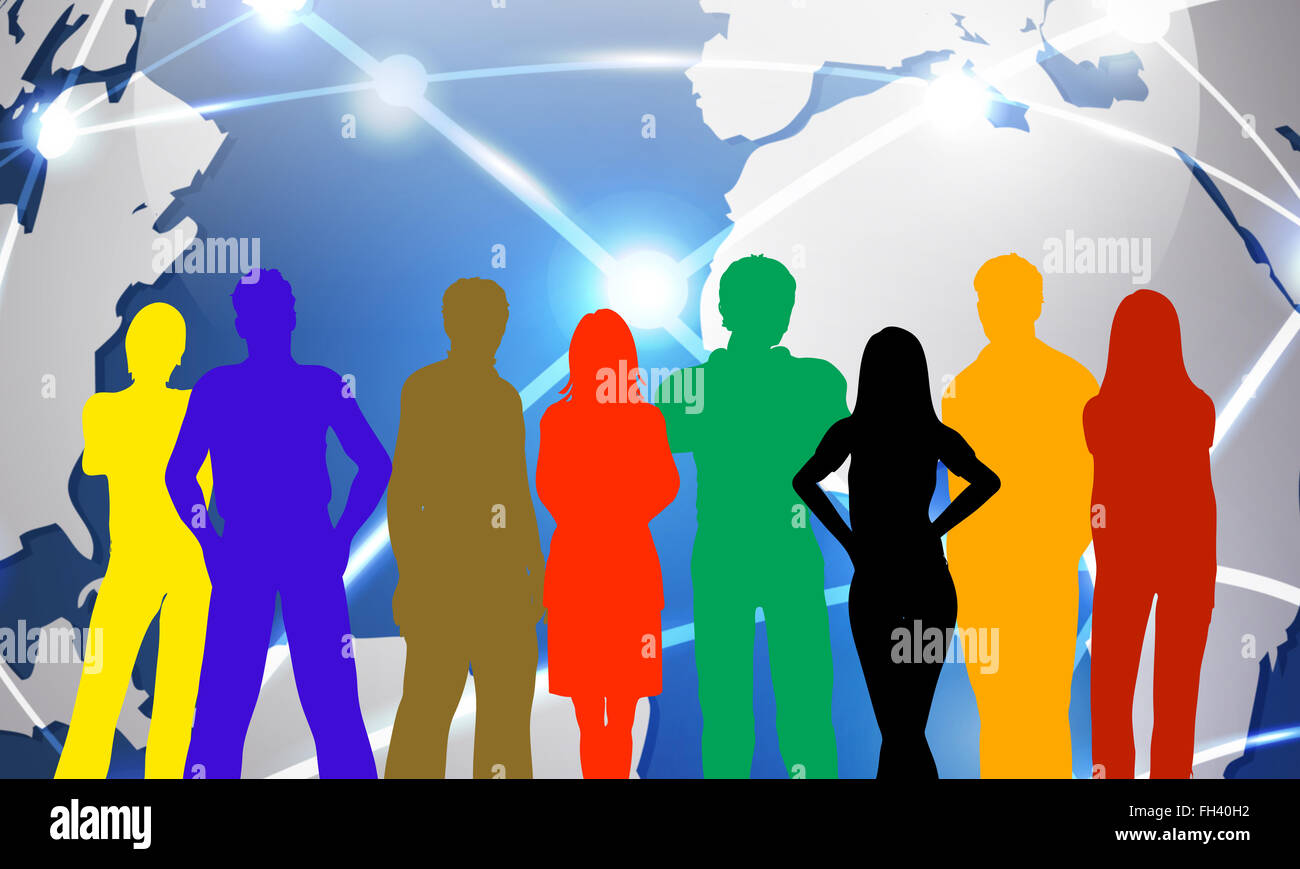 Colorful young and modern people Stock Photo - Alamy