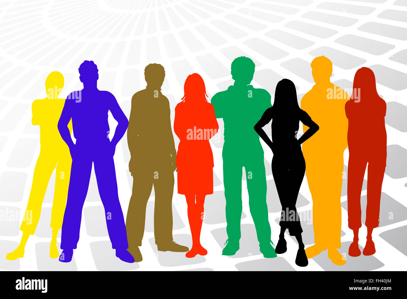 Modern, young and colorful people Stock Photo - Alamy