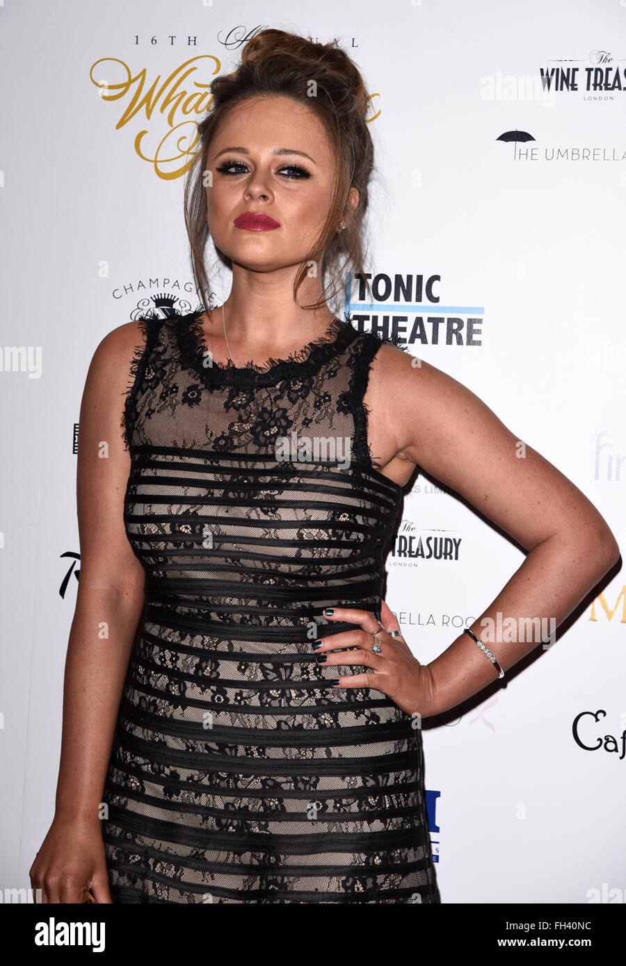 London.UK Emily Atack at the Whatsonstage Theatre Awards at the Prince ...