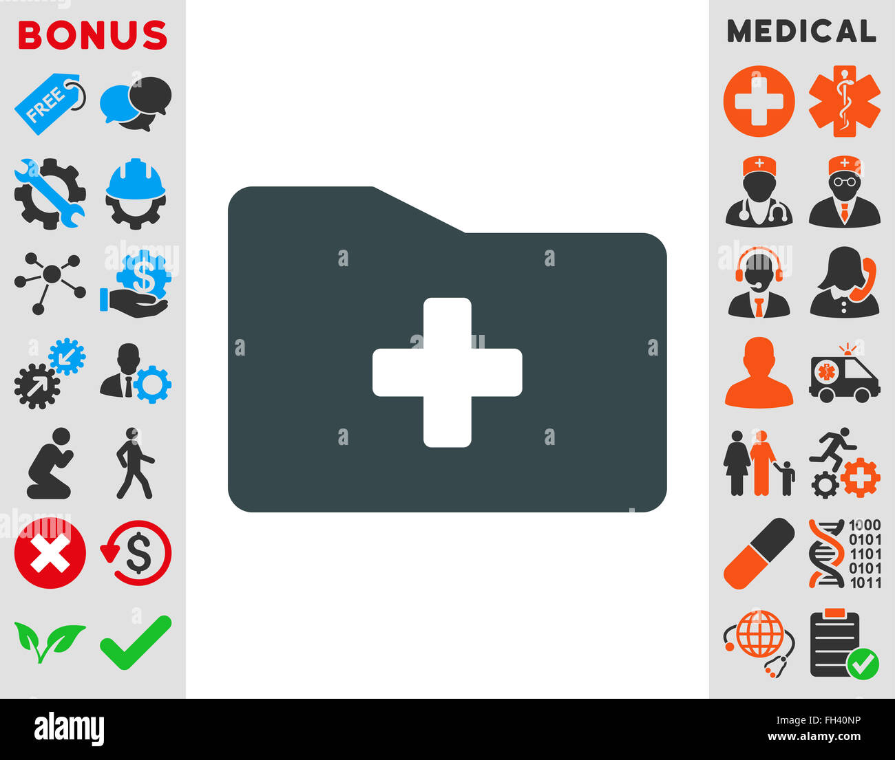 Medical Folder Icon Stock Photo - Alamy
