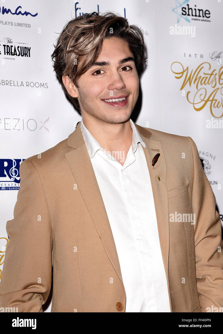 London.UK George Shelly at the Whatsonstage Theatre Awards at the ...