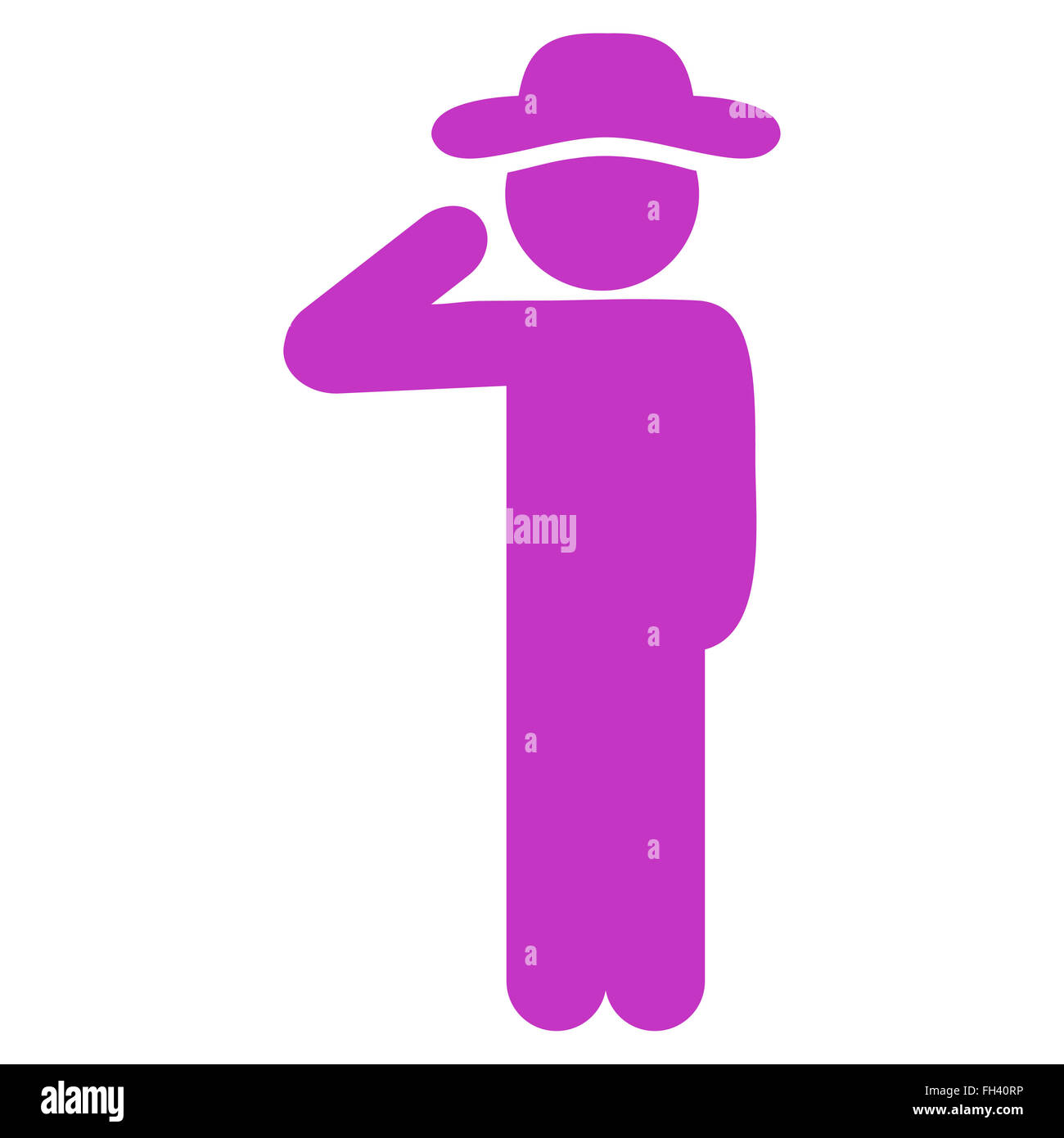 Guy Salute Icon Stock Photo - Alamy