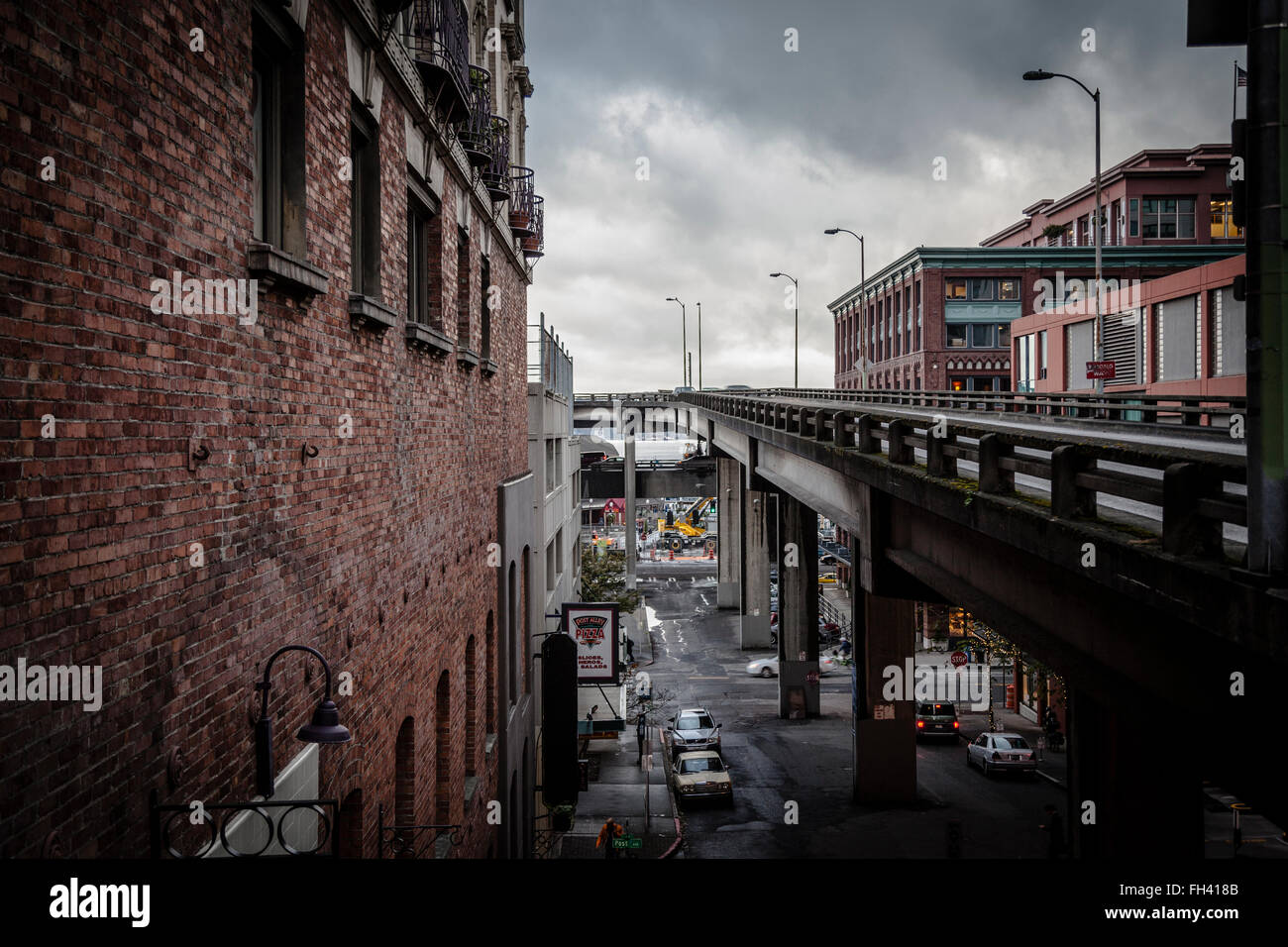 Elevated highway, Seattle Washington State Stock Photo - Alamy