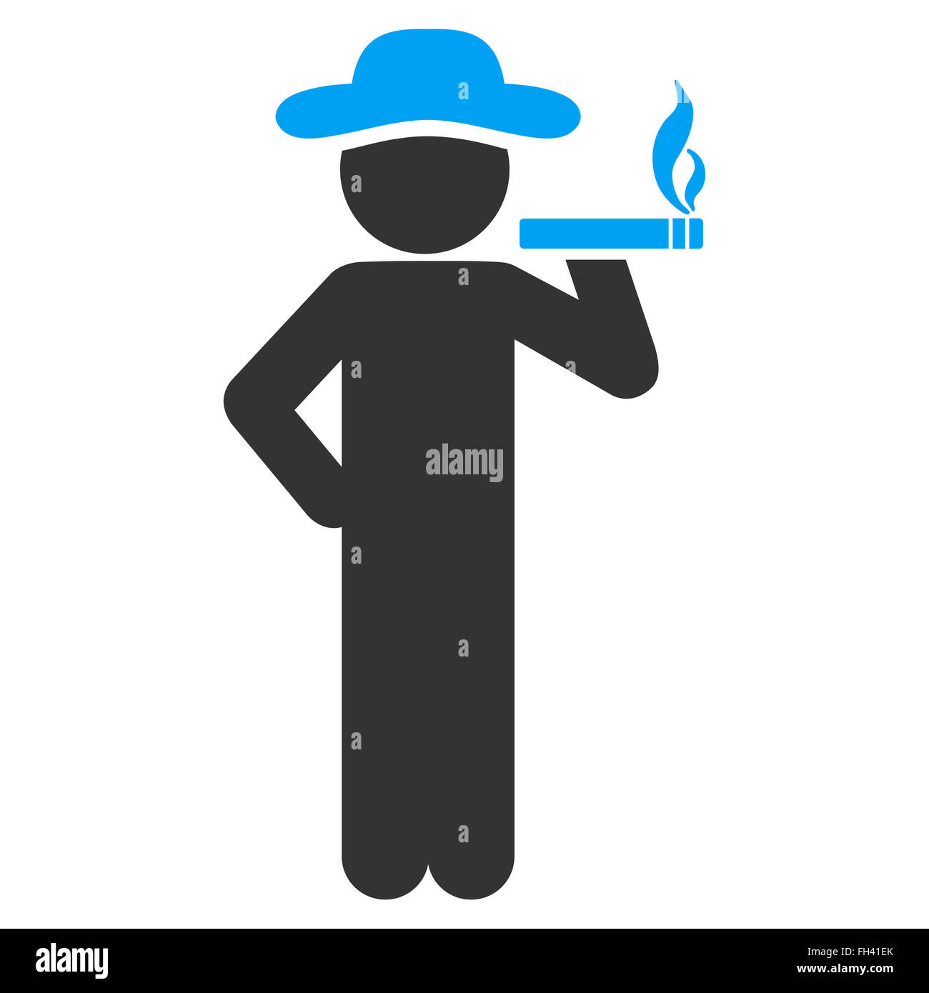 Smoking Male Icon Stock Photo - Alamy