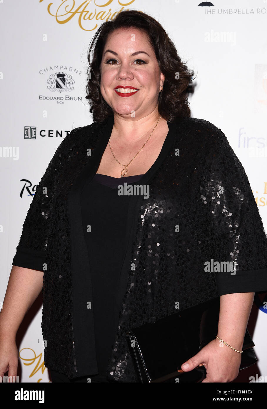 London.UK Jennie Dale at the Whatsonstage Theatre Awards at the Prince ...