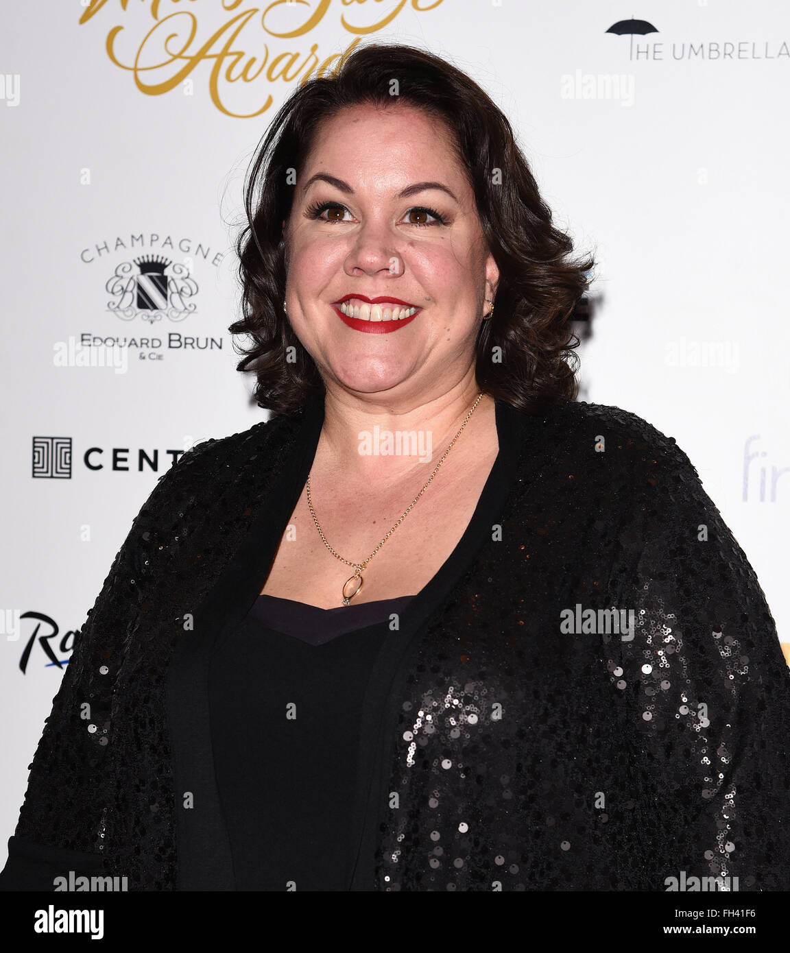 London.UK Jennie Dale at the Whatsonstage Theatre Awards at the Prince ...