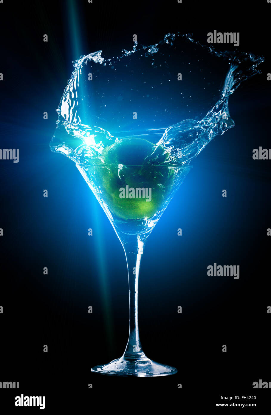 colourful cocktail with splashes Stock Photo - Alamy