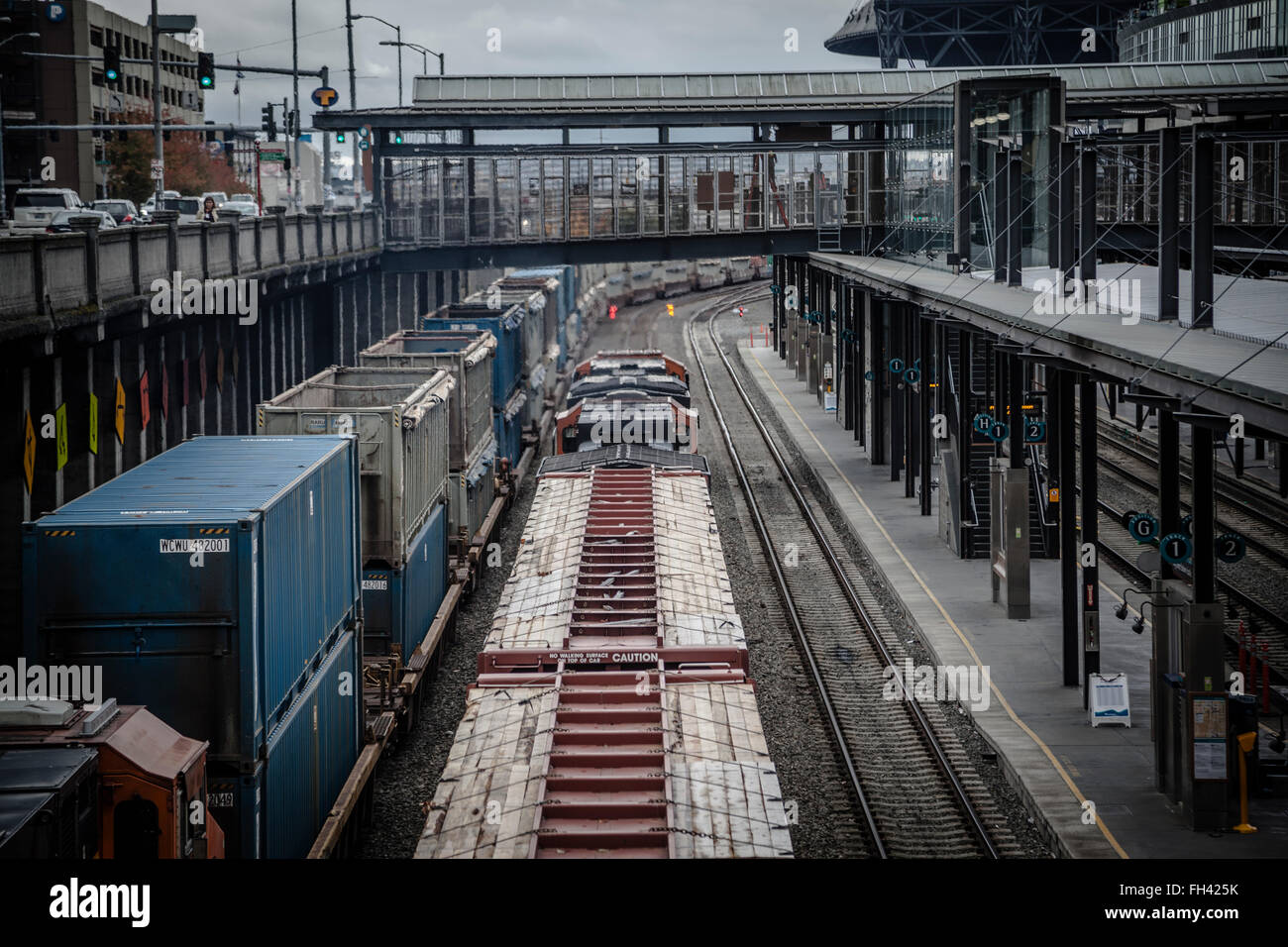 Seattle Trains, Washington state Stock Photo - Alamy