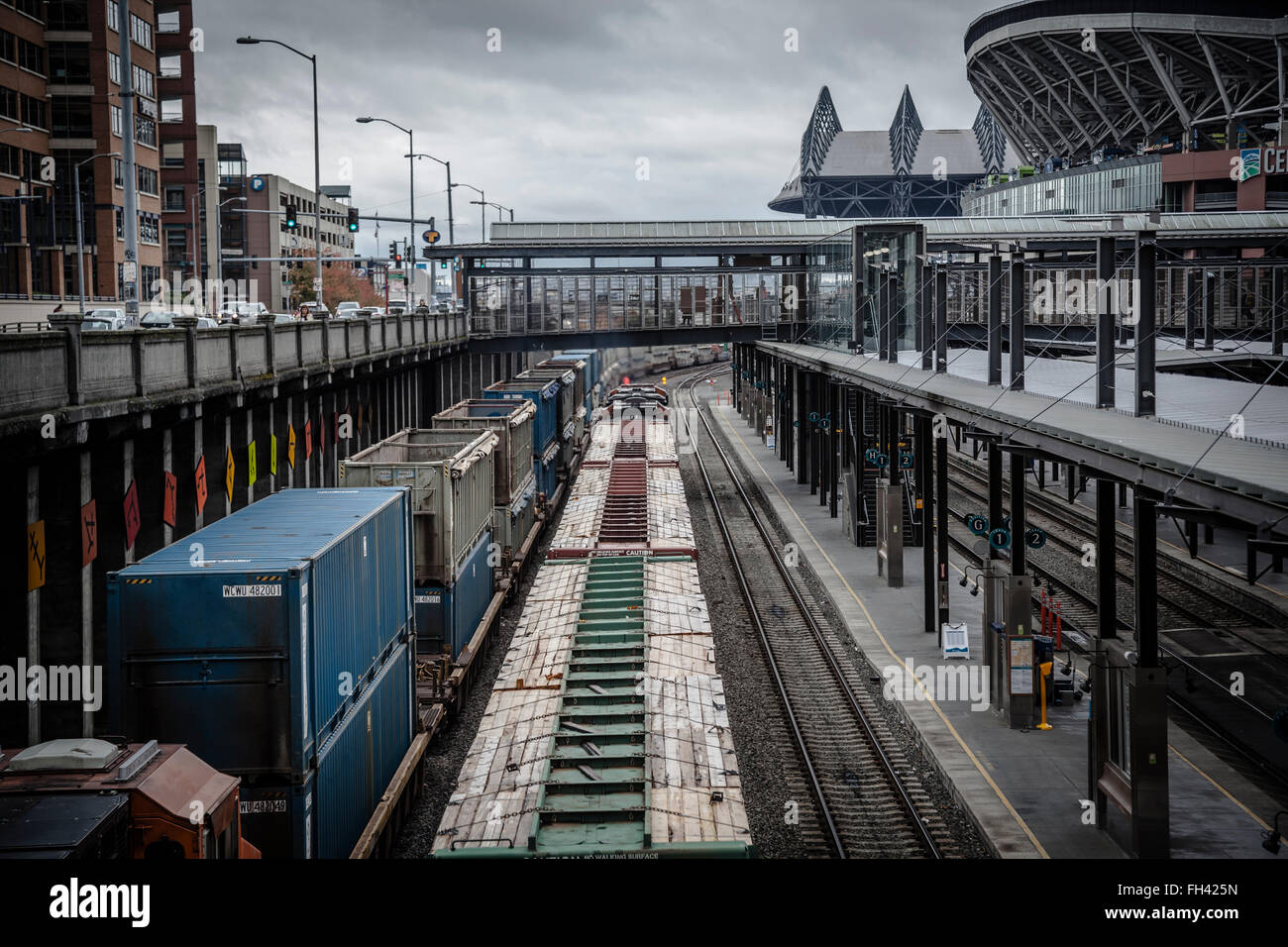 Seattle Trains, Washington state Stock Photo - Alamy