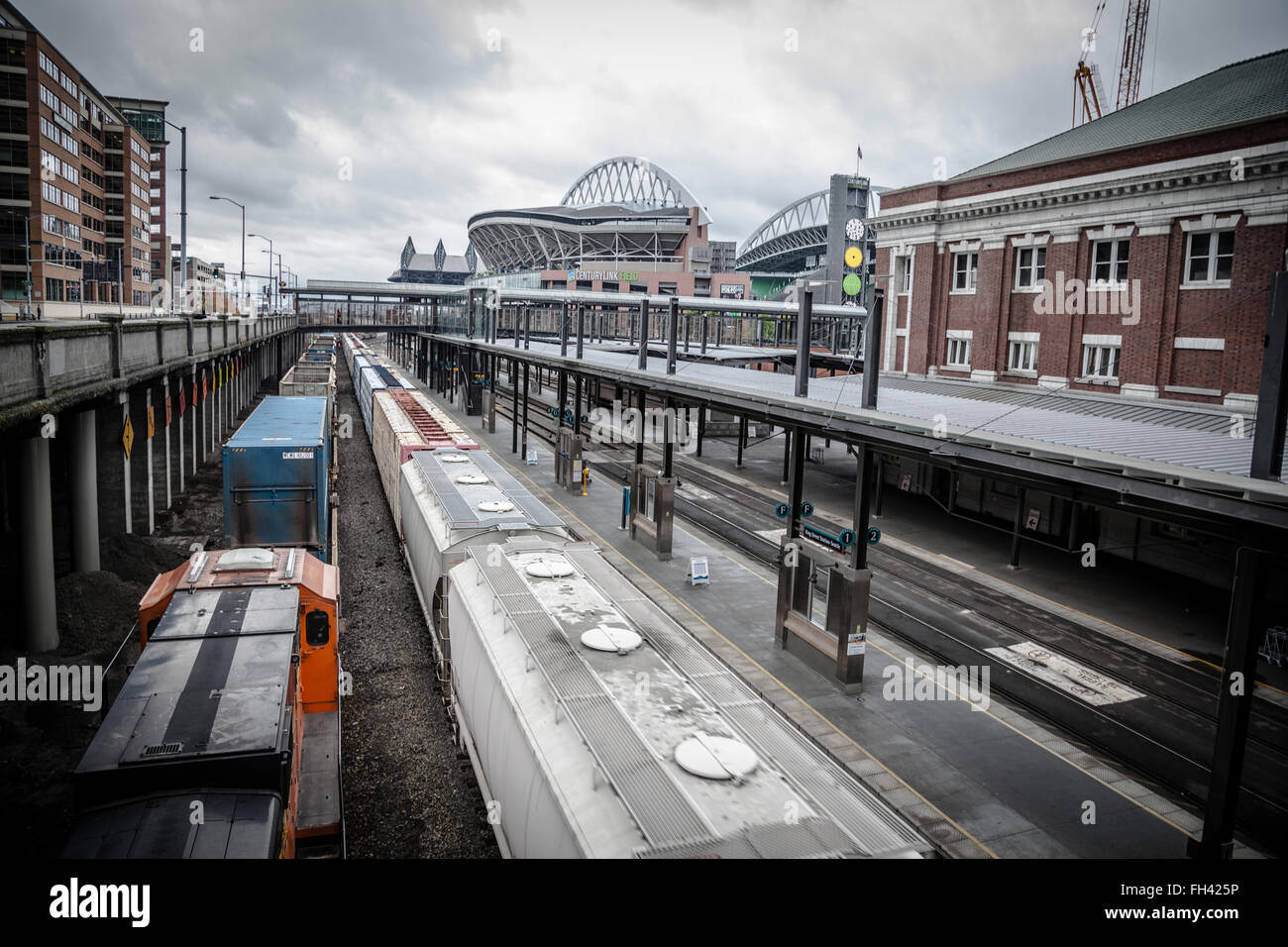 Seattle Trains, Washington state Stock Photo - Alamy