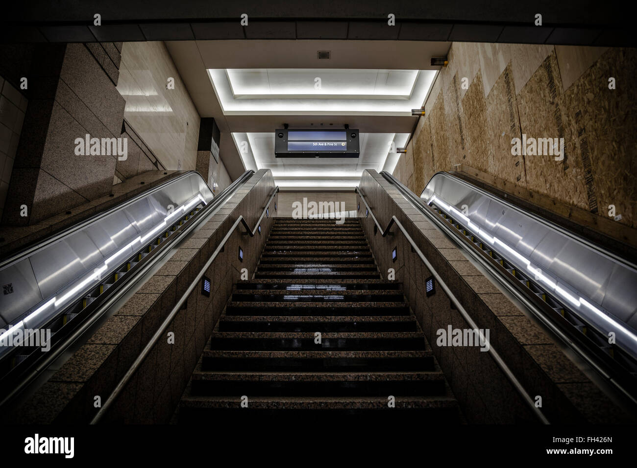 Seattle underground metro station Stock Photo - Alamy