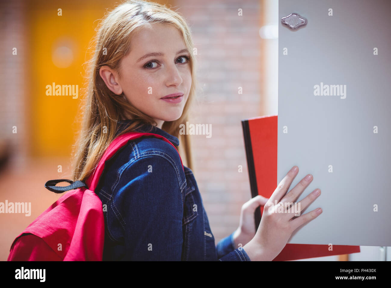 Girl in school locker room hi-res stock photography and images - Alamy