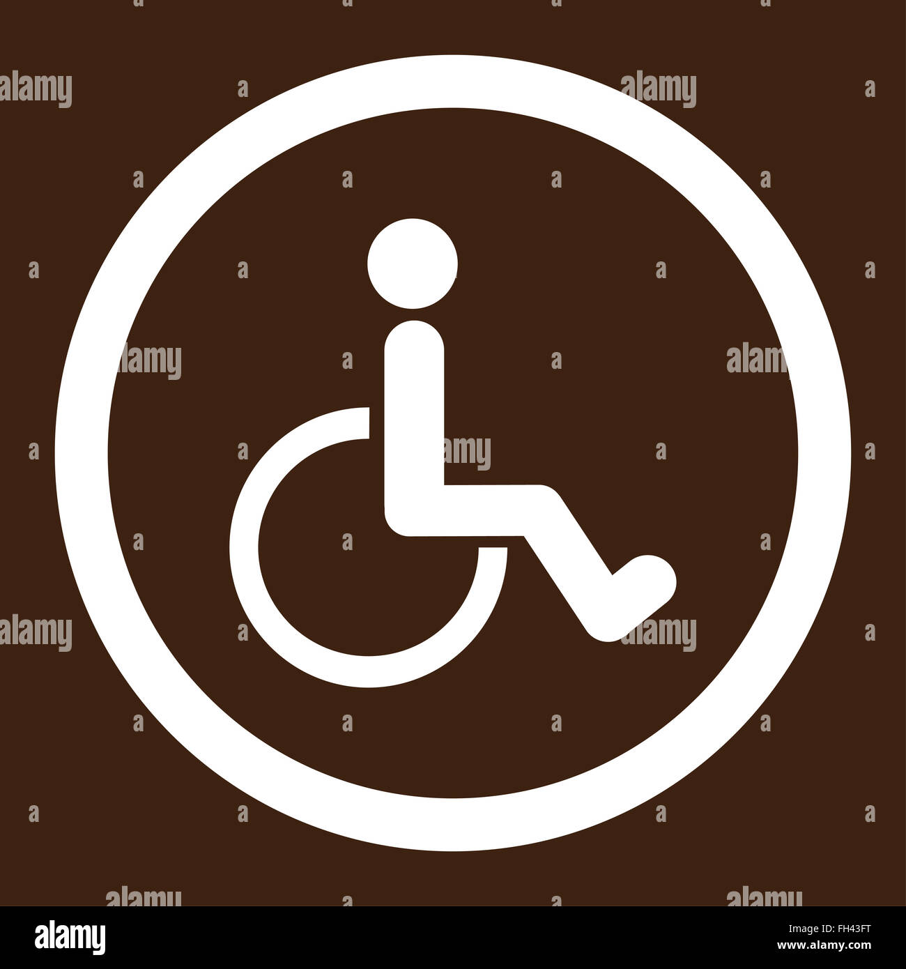 Disabled Person Rounded Vector Icon Stock Photo - Alamy