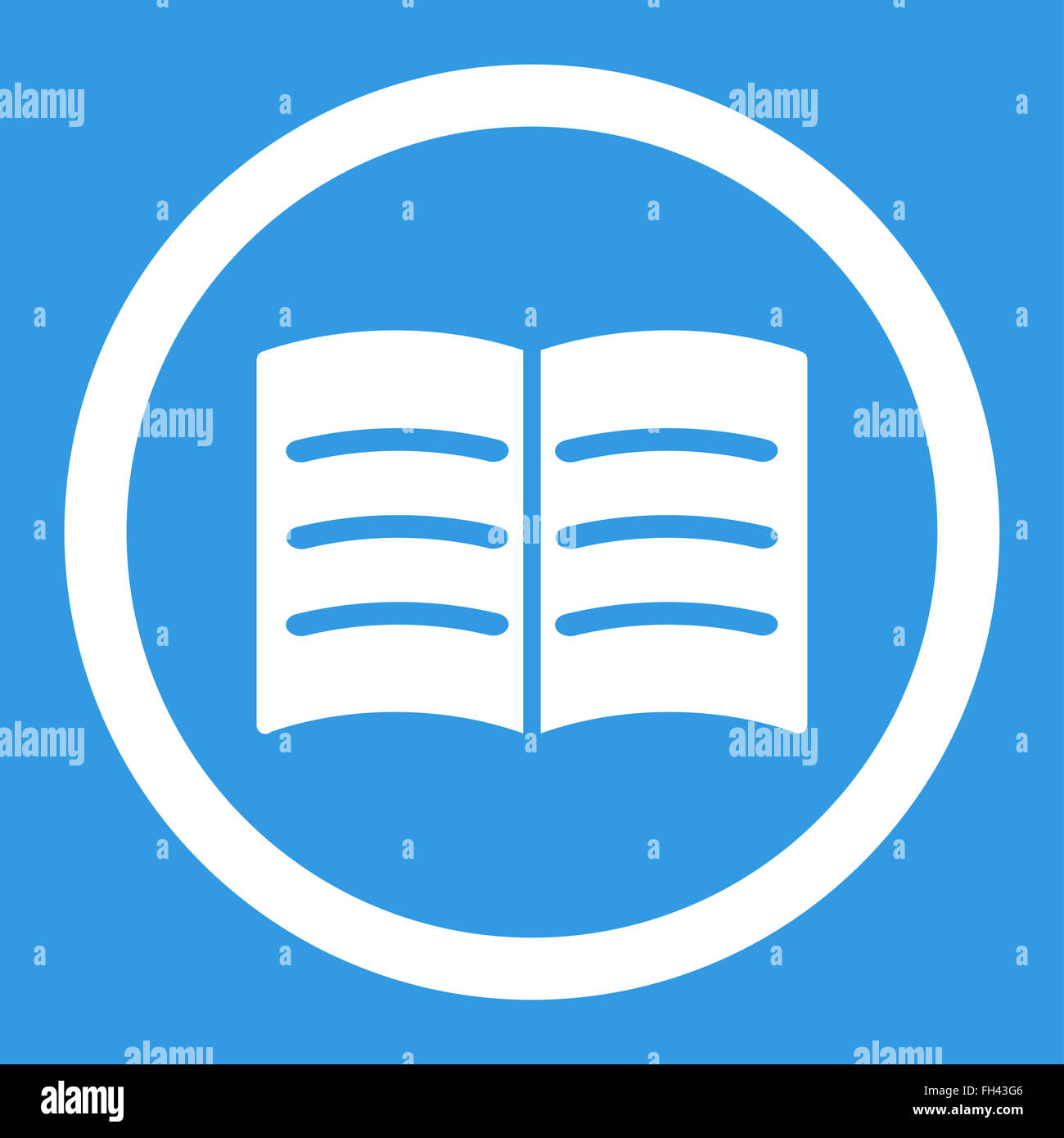 Open Book Rounded Vector Icon Stock Photo - Alamy