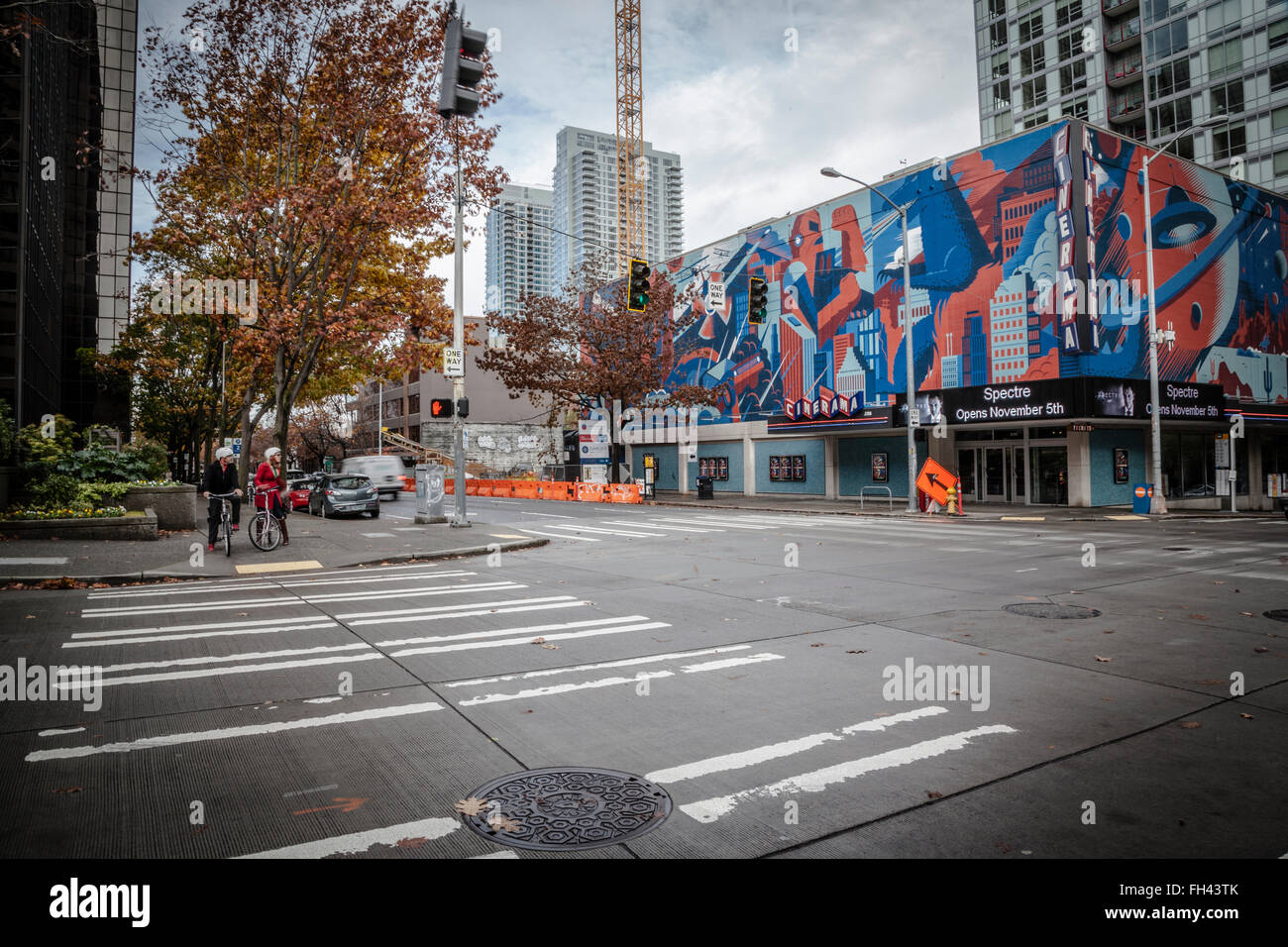 Colorful street art in the streets of Seattle, Washington State Stock ...