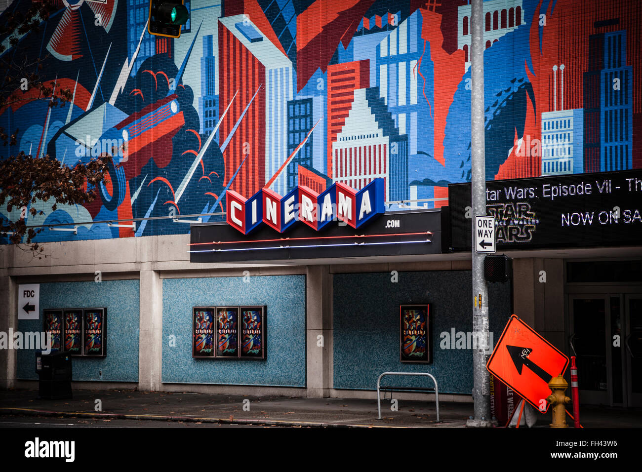 Colorful street art in the streets of Seattle, Washington State Stock ...