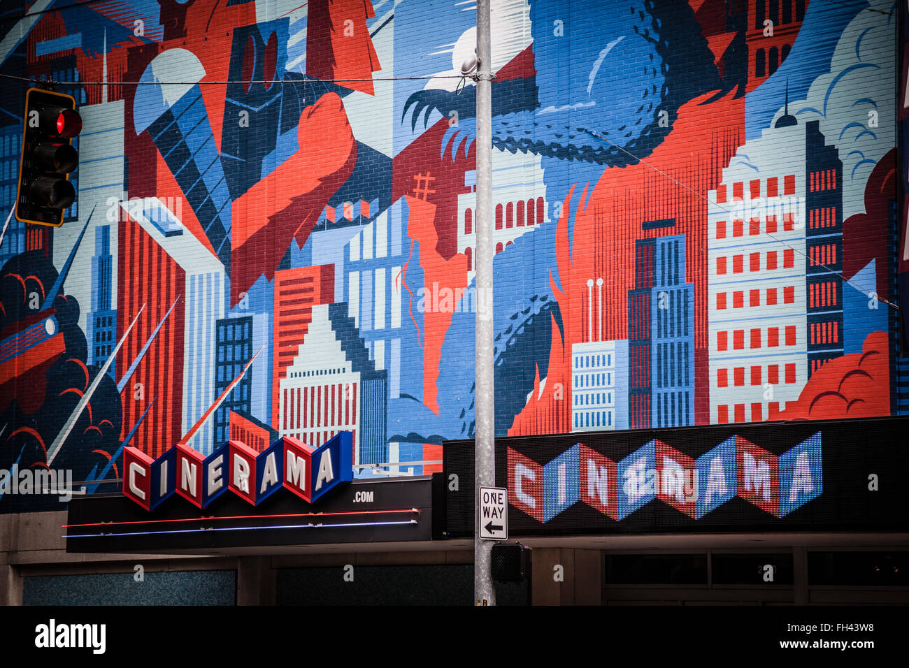 Colorful street art in the streets of Seattle, Washington State Stock ...