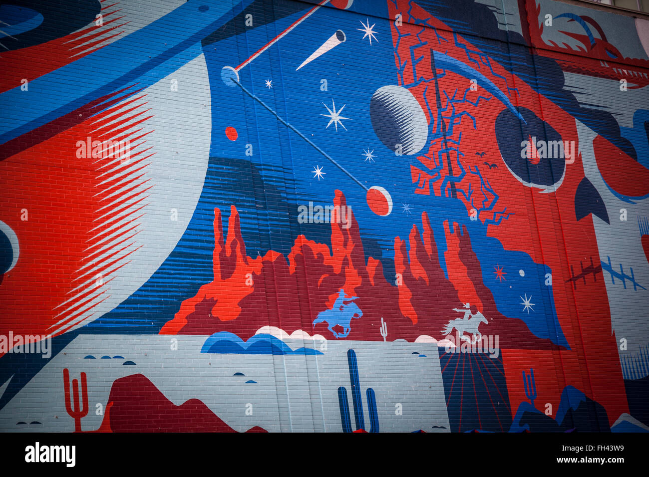 Colorful street art in the streets of Seattle, Washington State Stock ...