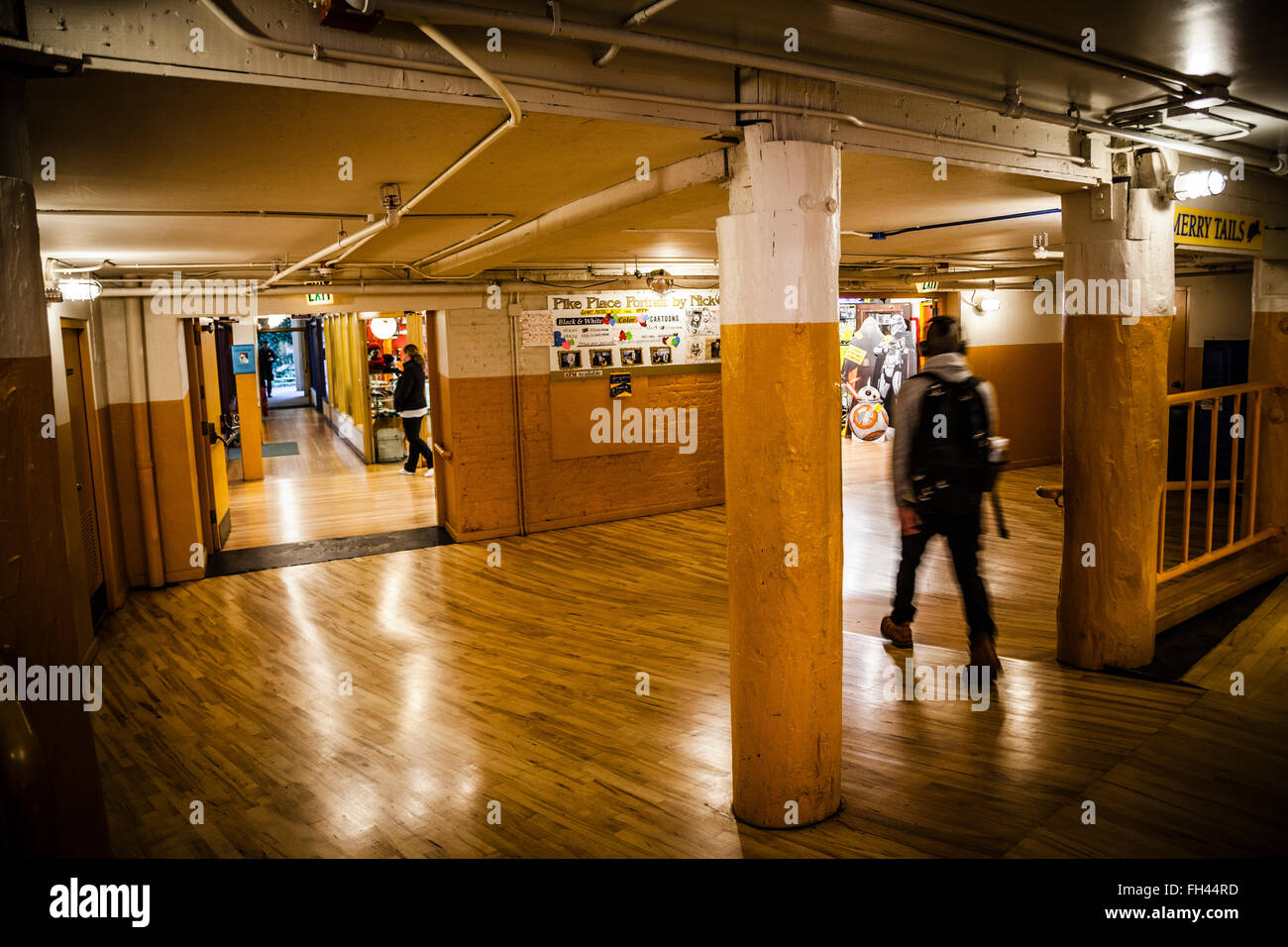 Shops Inside of the Public Market, Seattle, Washington state Stock ...