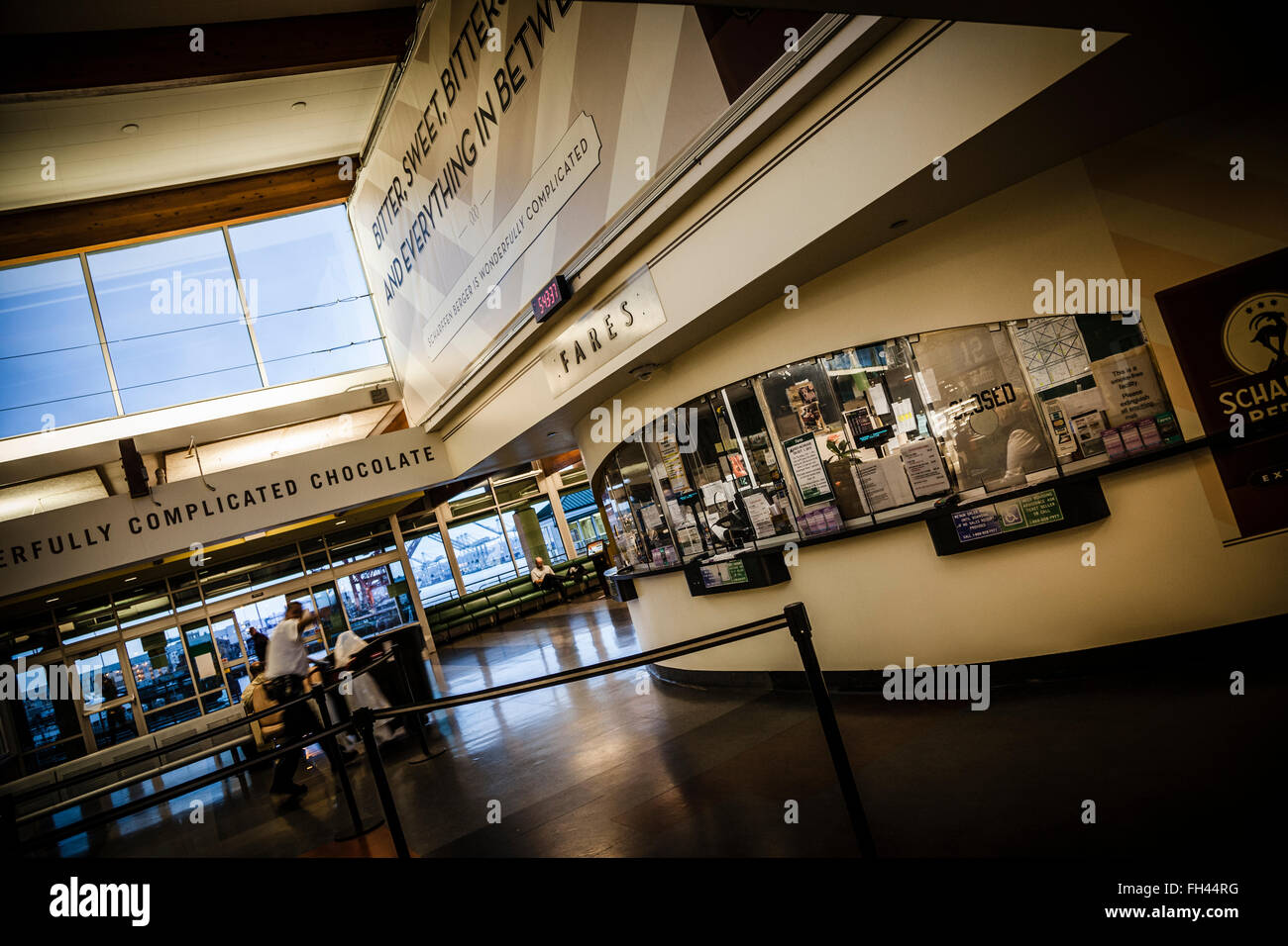 Seattle Ferry ticket office, Washington state Stock Photo - Alamy