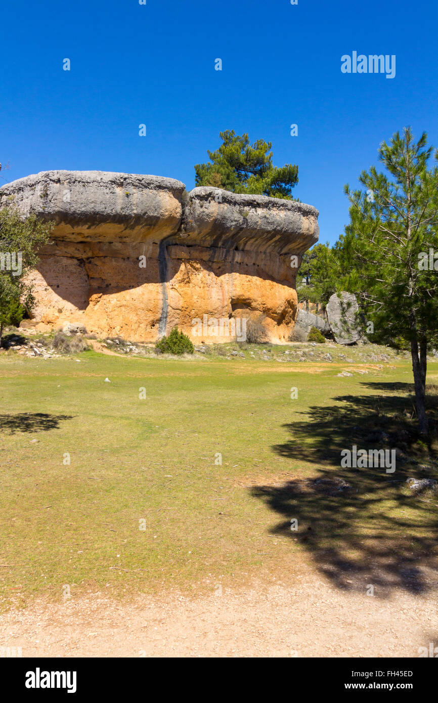 Rocks with capricious forms in the enchanted city of Cuenca, Spain ...