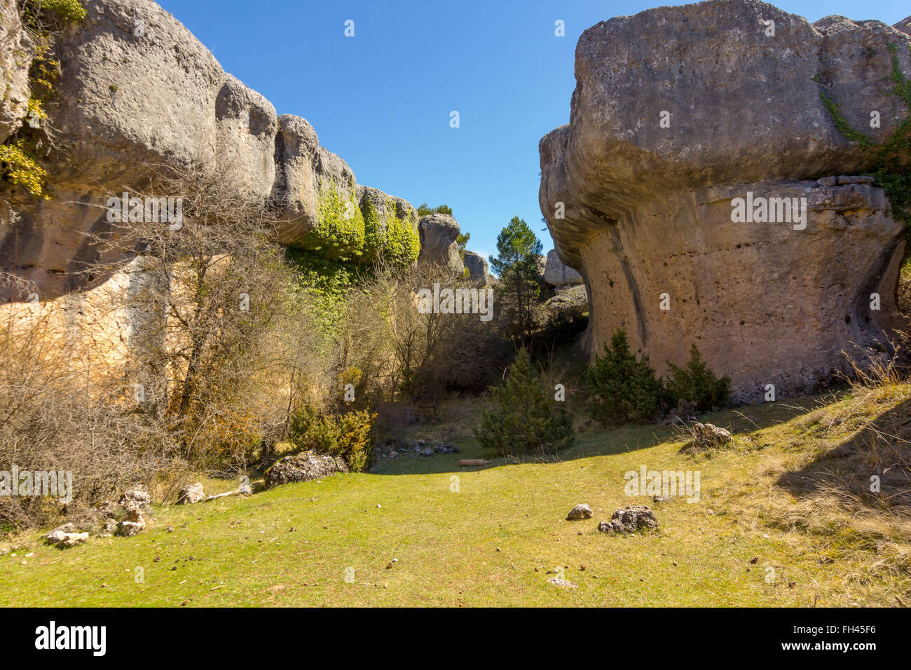 Rocks with capricious forms in the enchanted city of Cuenca, Spain ...