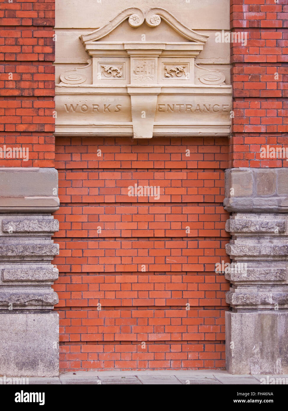 The bricked up entrance to an empty industrial premises Stock Photo - Alamy