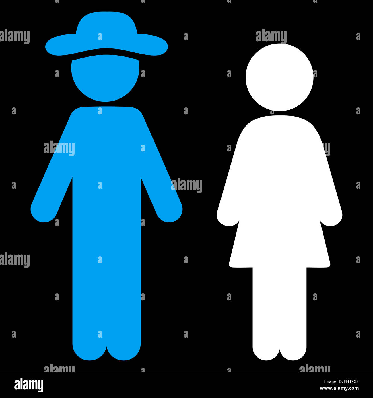 Agent And Lady Icon Stock Photo - Alamy