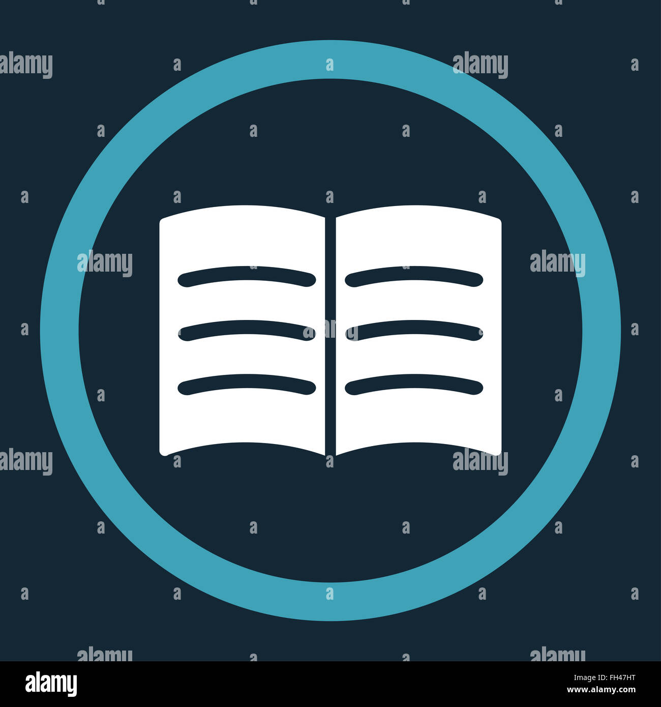 Open Book Rounded Vector Icon Stock Photo - Alamy