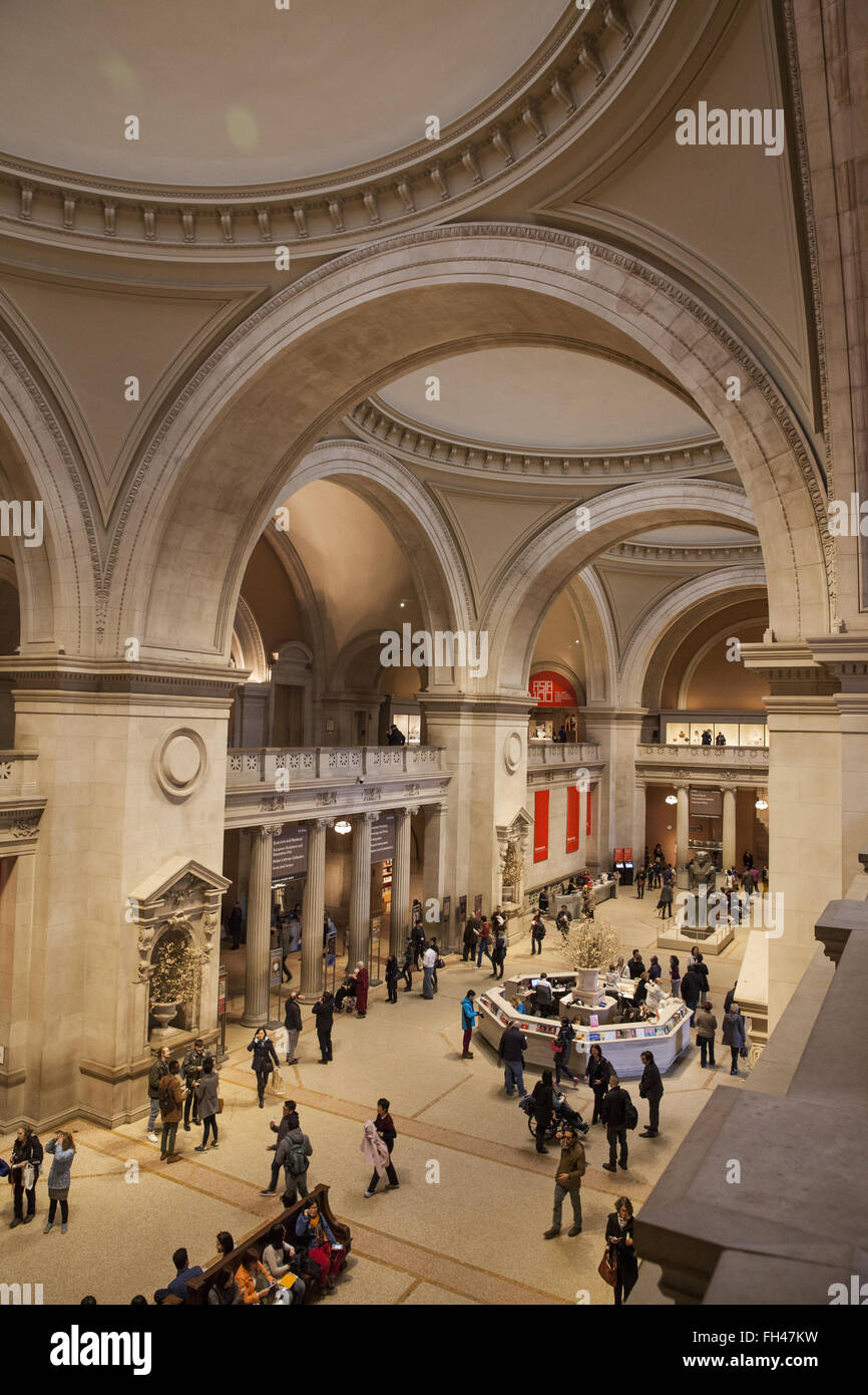 Entry hall at the Metropolitan Museum of Art in New York City the ...