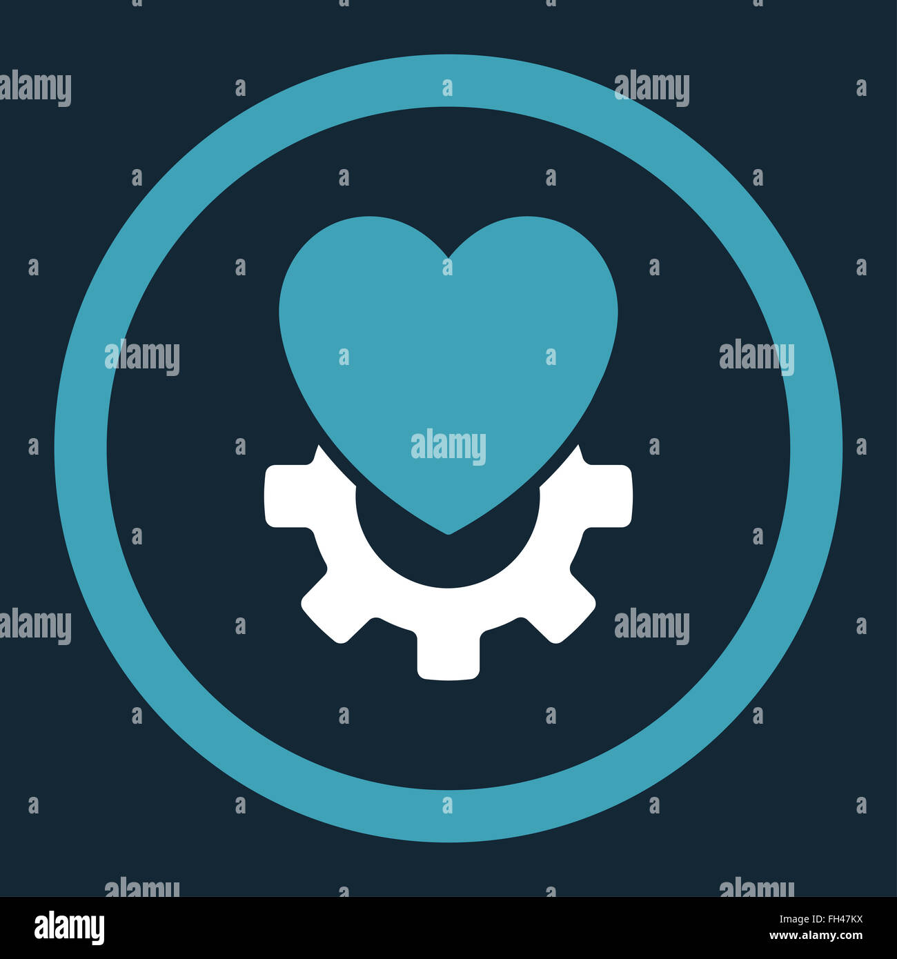 Mechanical Heart Rounded Vector Icon Stock Photo - Alamy