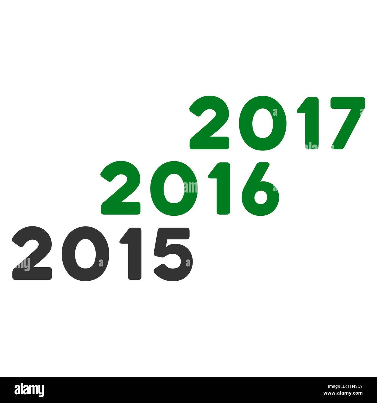 From 2016 To 2017 Years Icon Stock Photo - Alamy