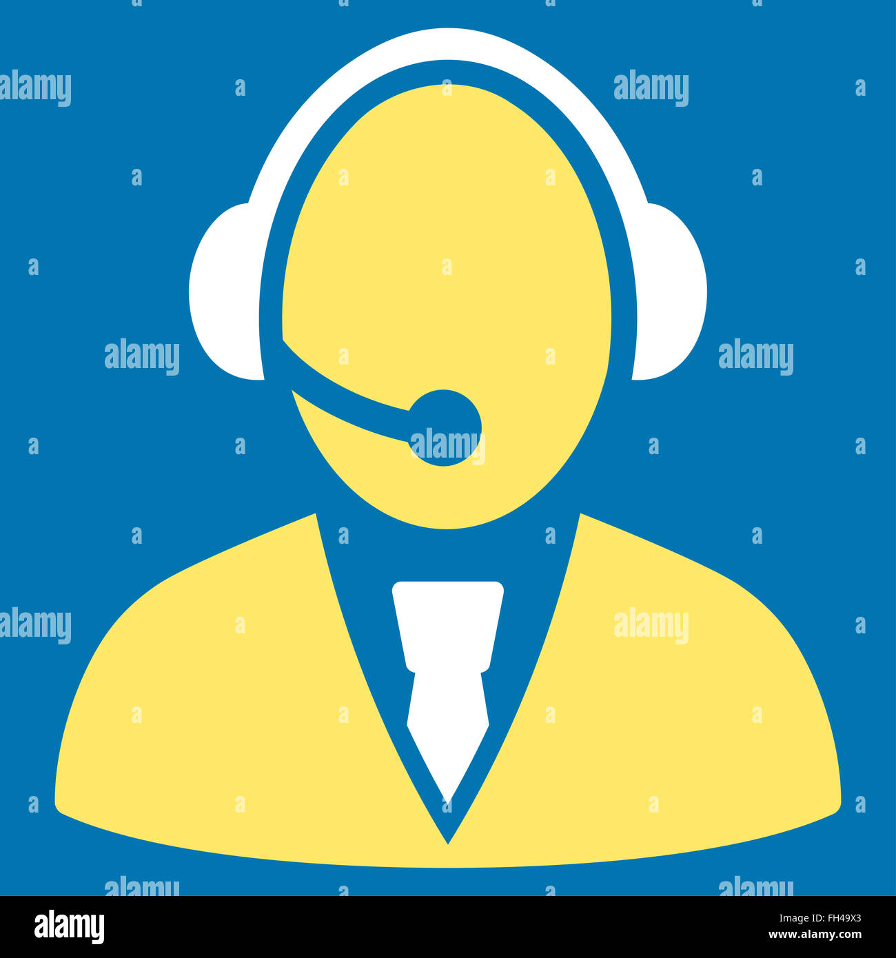 Call Center Worker Icon Stock Photo - Alamy