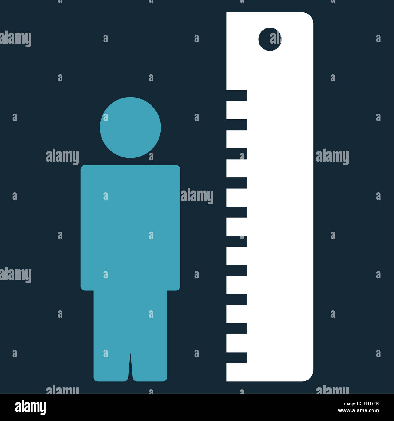 Height Meter Icon Stock Photo - Alamy