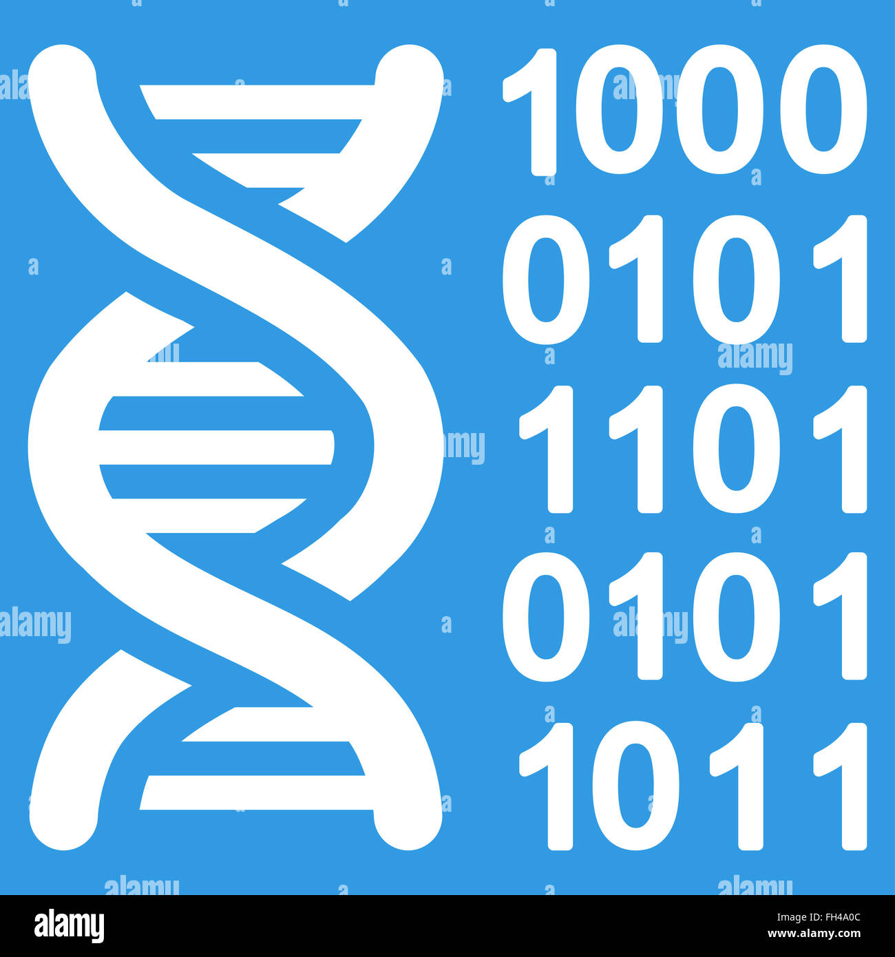 Genetical Code Flat Icon Stock Photo - Alamy