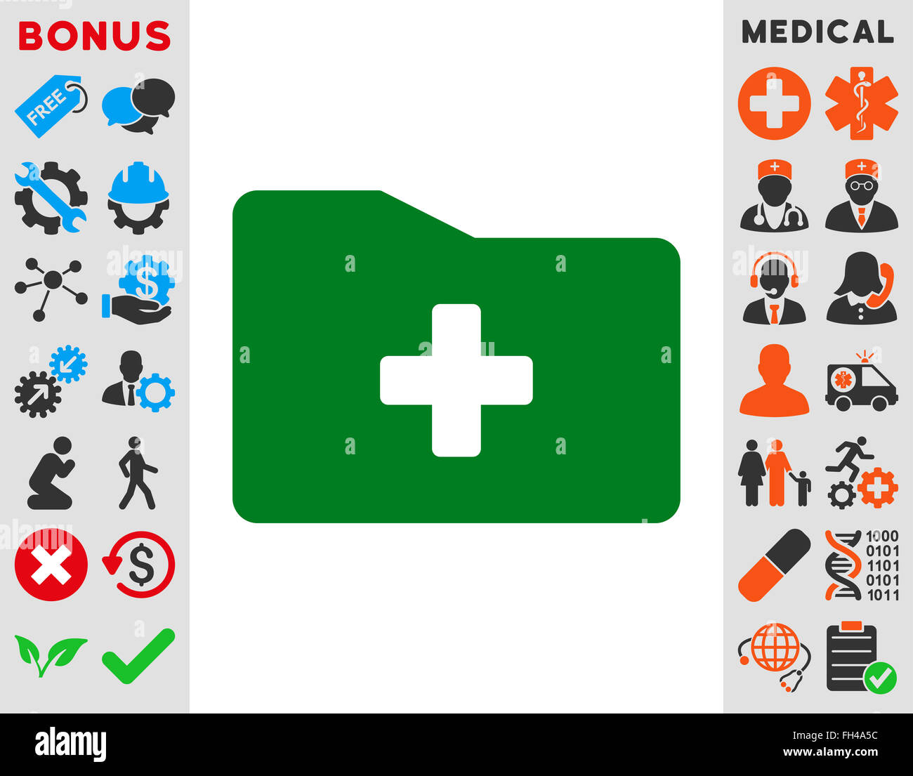 Medical Folder Icon Stock Photo - Alamy