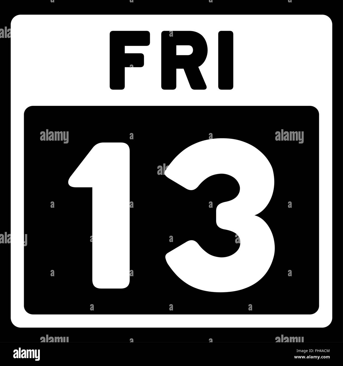 Friday 13 calendar Black and White Stock Photos & Images - Alamy