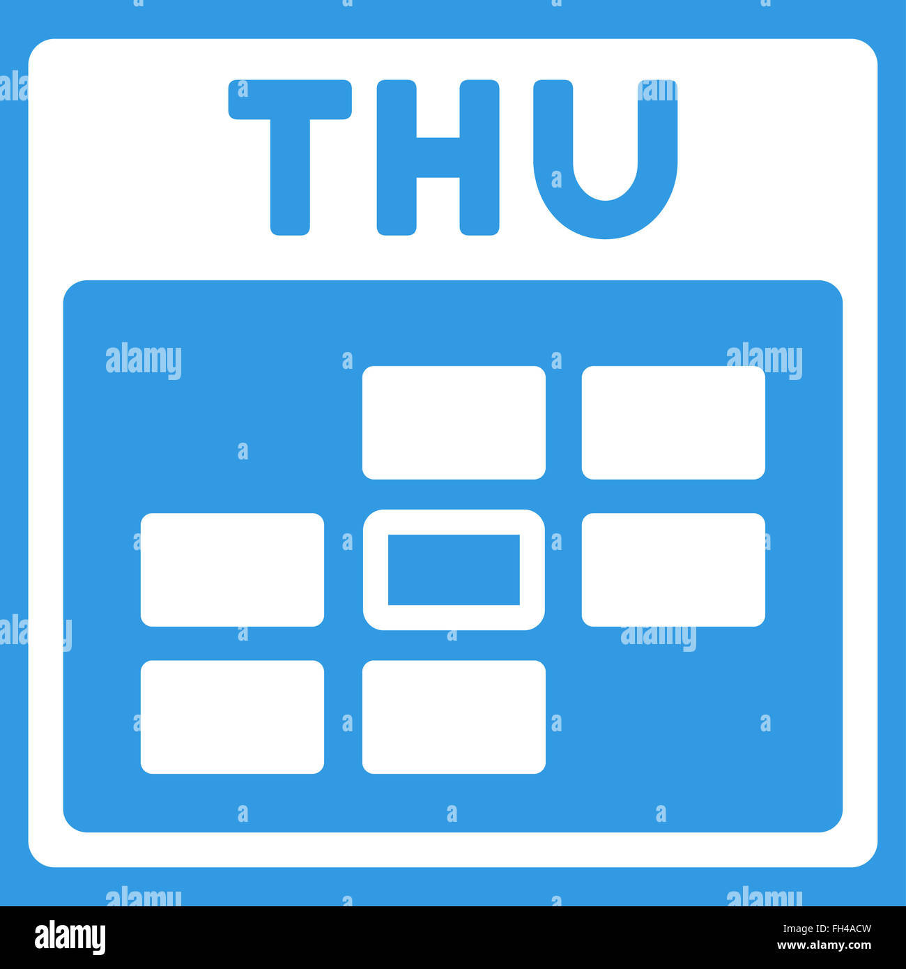 Thursday Flat Icon Stock Photo - Alamy