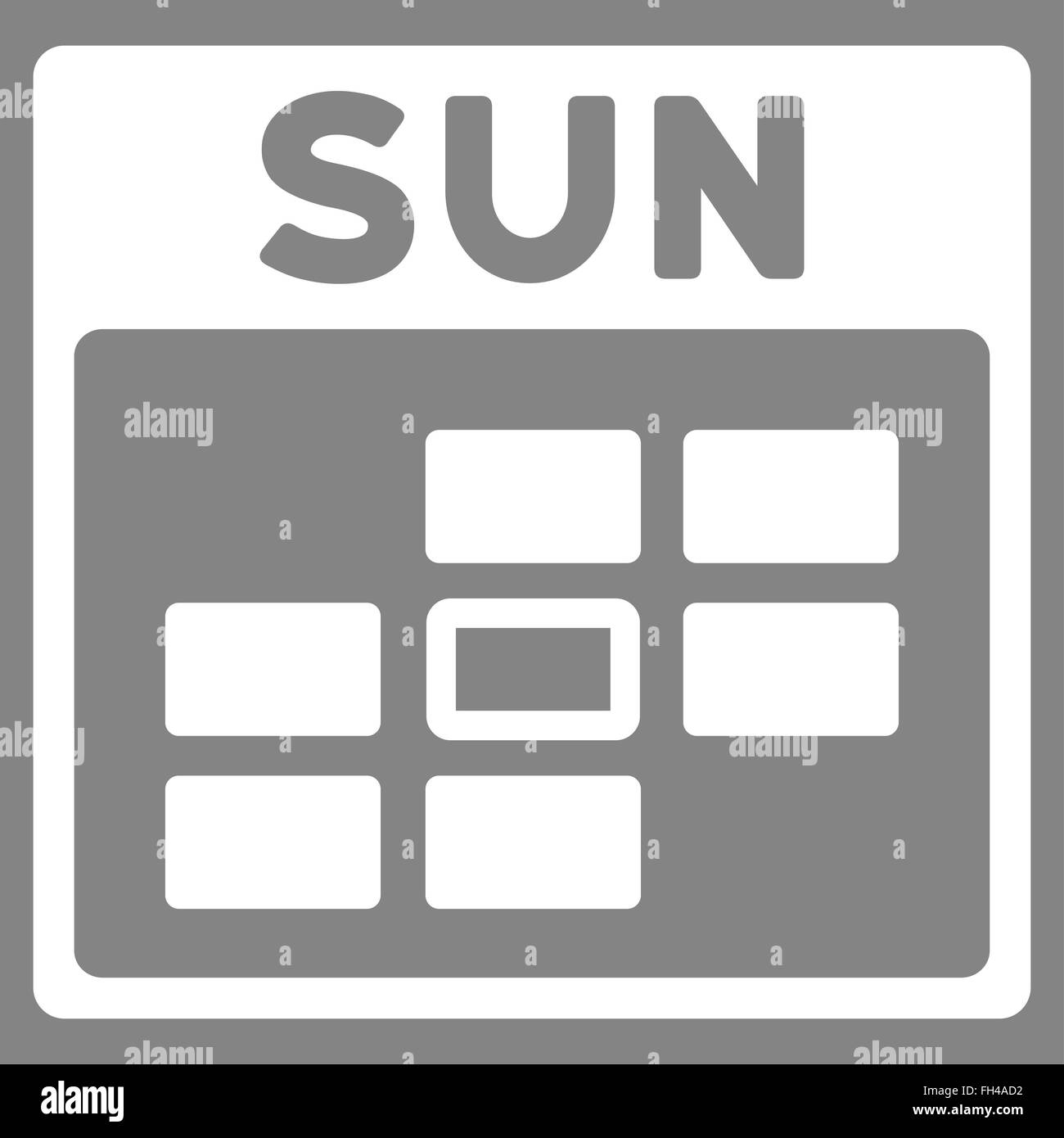 Sunday Flat Icon Stock Photo - Alamy