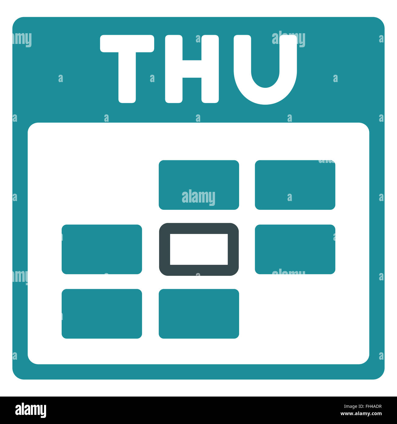 Thursday Flat Icon Stock Photo - Alamy