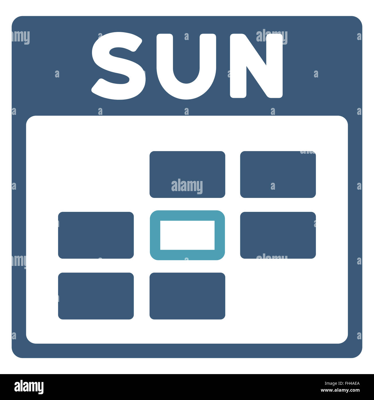 Sunday Flat Icon Stock Photo - Alamy