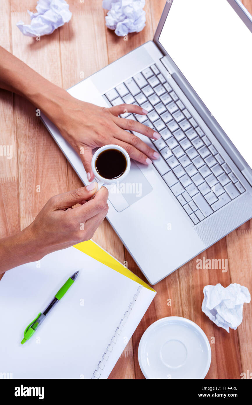 Woman hands crumpling paper hi-res stock photography and images - Alamy