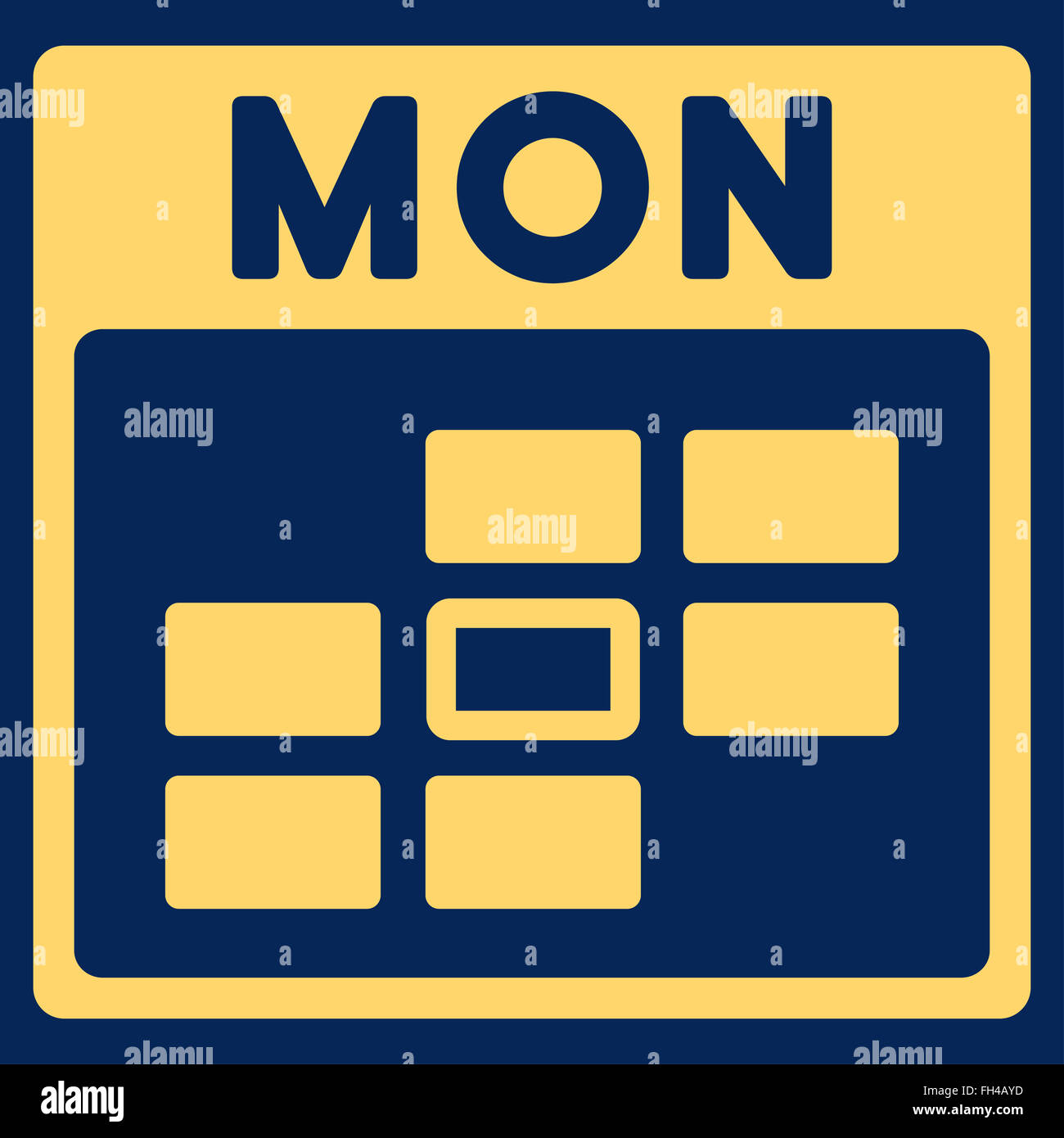 Monday Flat Icon Stock Photo - Alamy