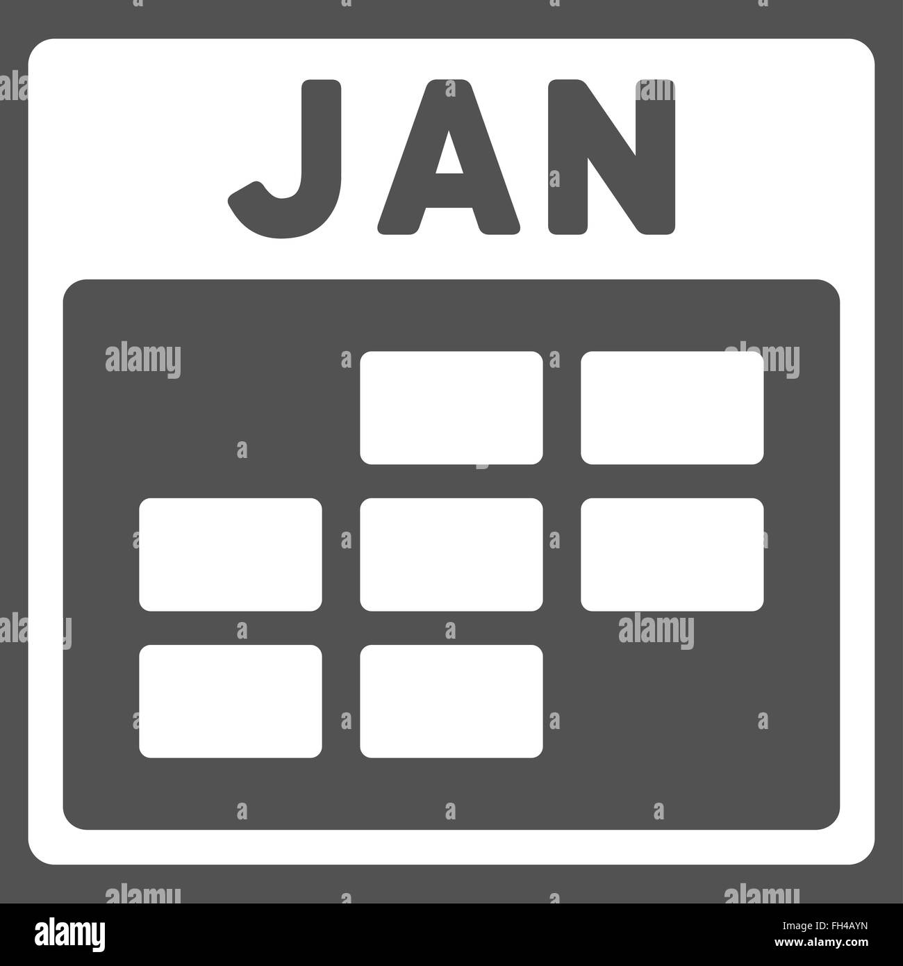 January Flat Icon Stock Photo - Alamy