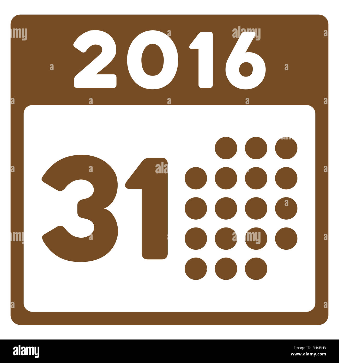 Last 2016 Month Date Icon Stock Photo - Alamy