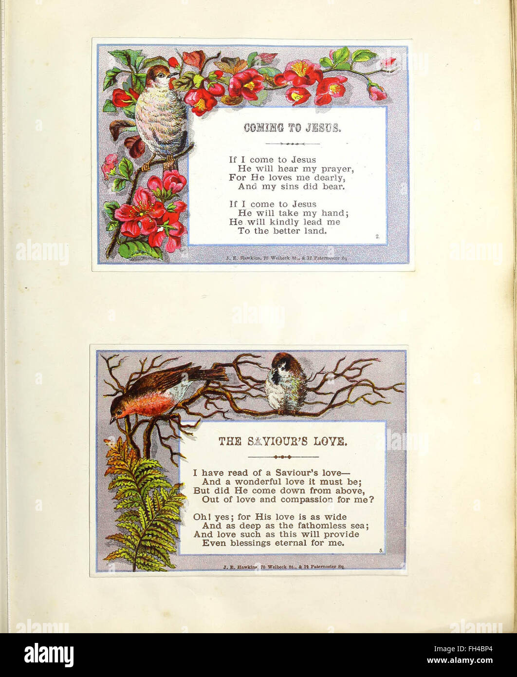 Scrapbook of Victorian Greeting Cards Stock Photo - Alamy
