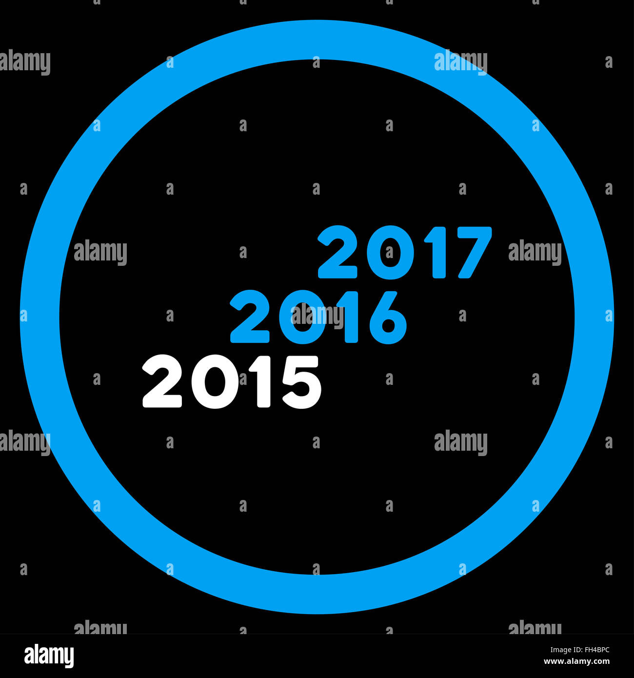 From 2016 To 2017 Years Icon Stock Photo - Alamy