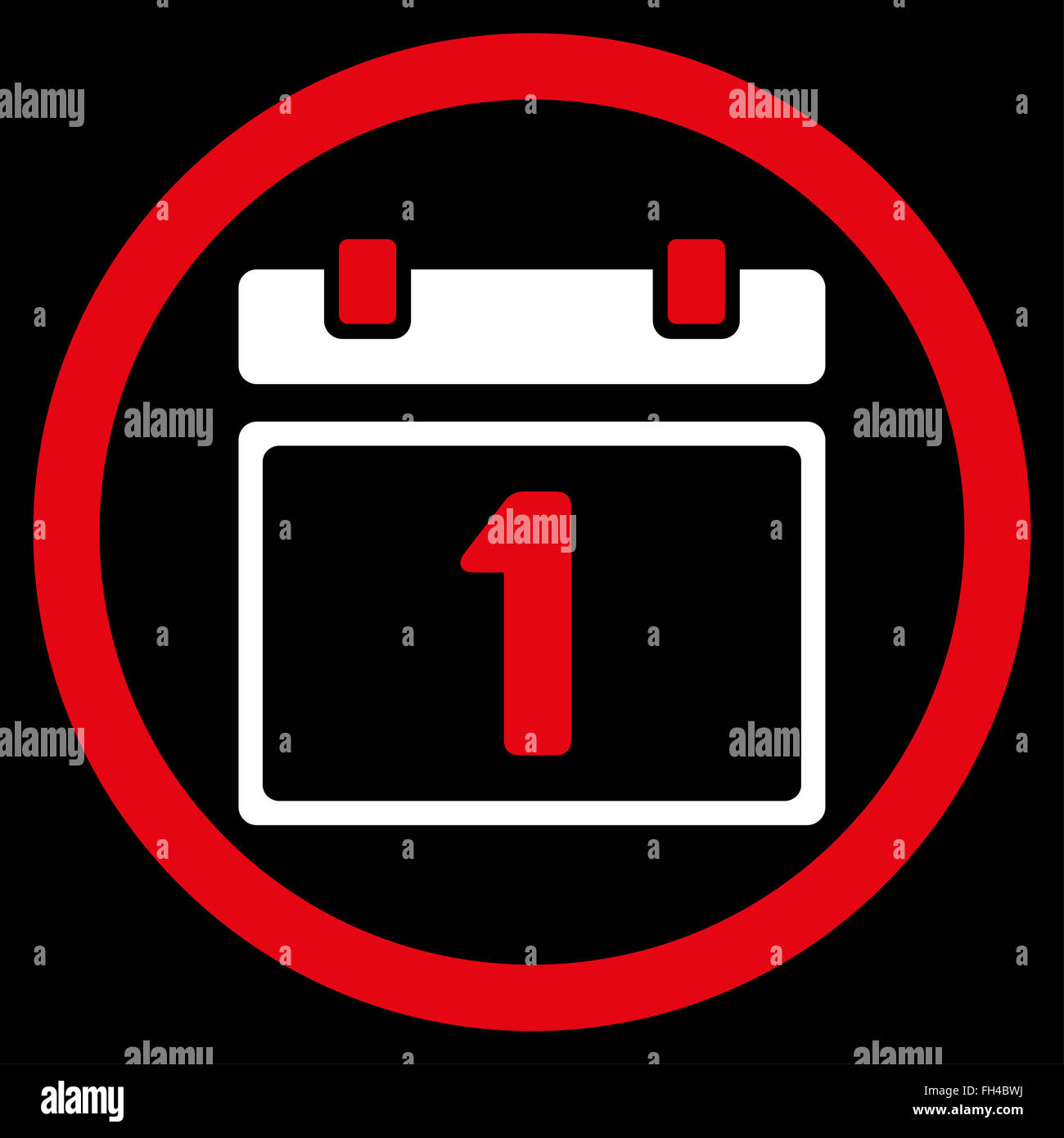 First Day Icon Stock Photo - Alamy