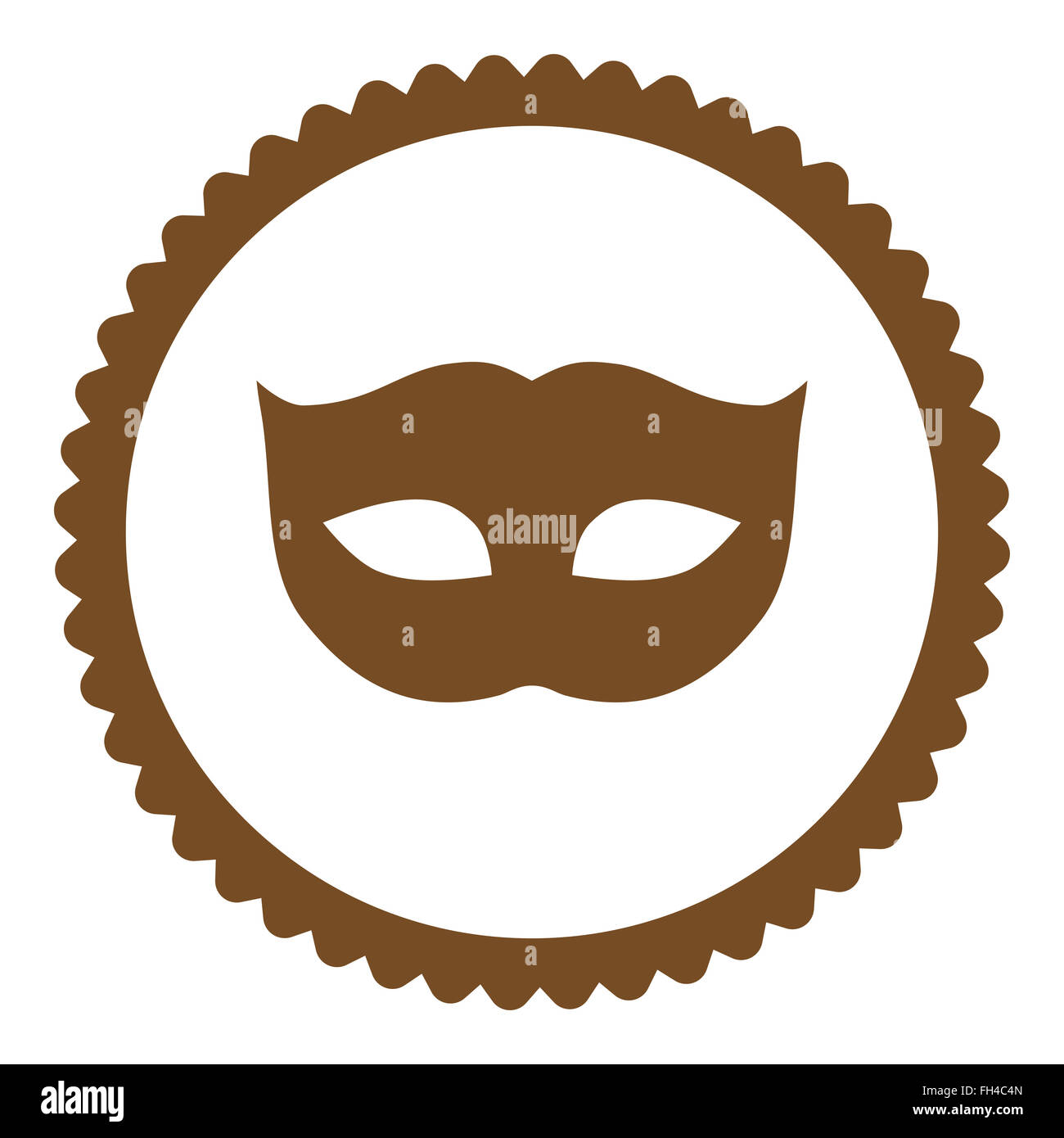 Privacy Mask flat brown color round stamp icon Stock Photo - Alamy