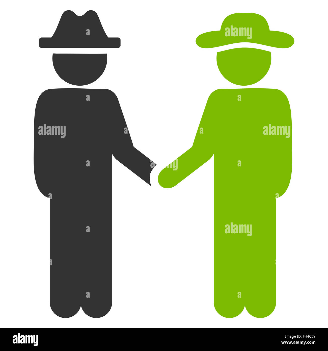 Agent Handshake Icon Stock Photo - Alamy